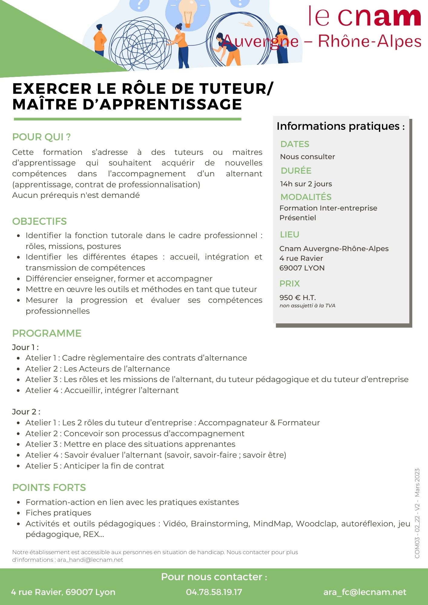 Formation tuteur - CNAM Auvergne Rhône Alpes